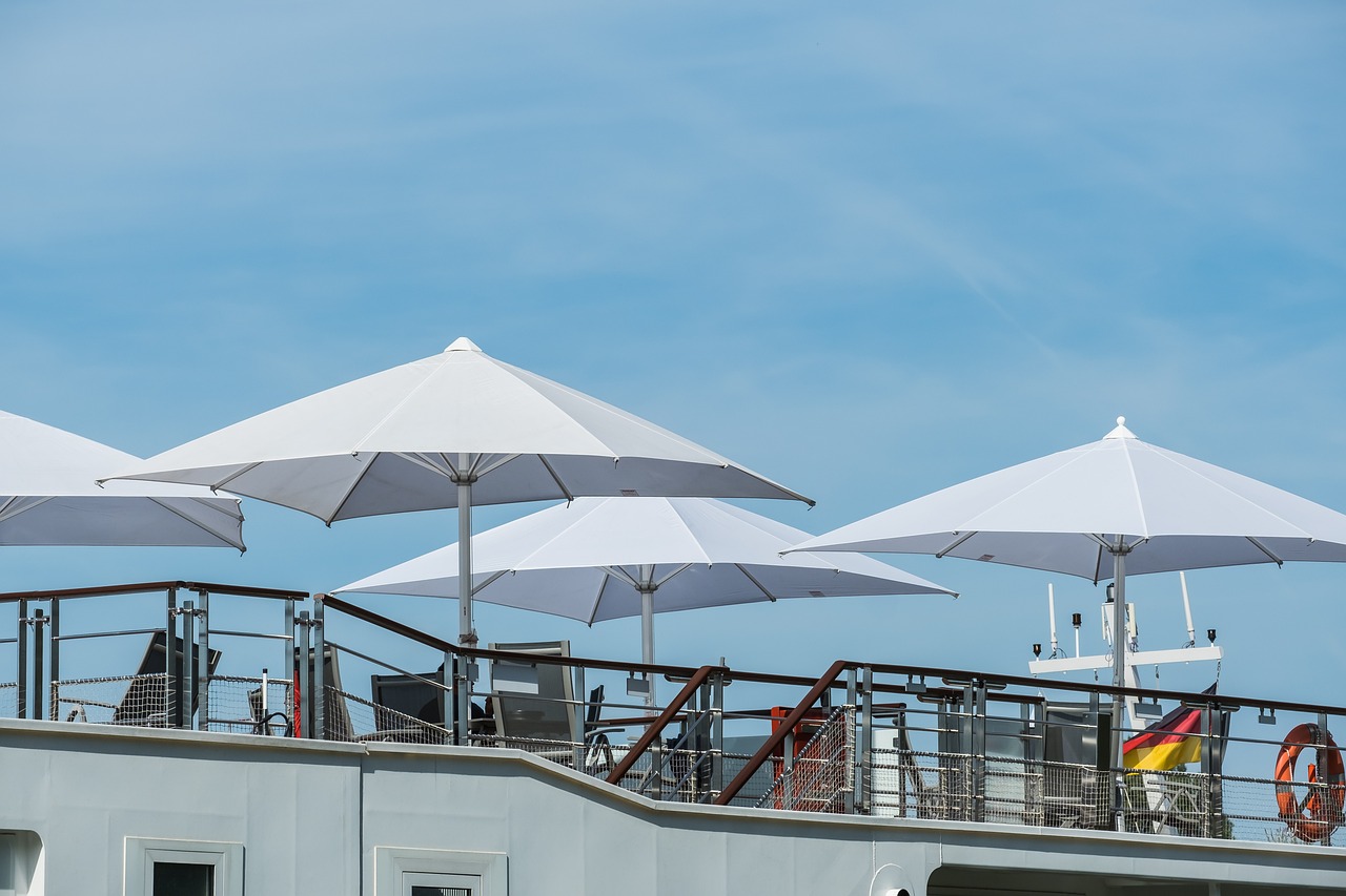 Parasol professionnel pour terrasse de café, hôtel et restaurant